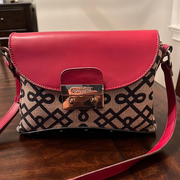 Spartina 449 | Accessories | Spartina Purse Crossbody Red Leather Blue ...